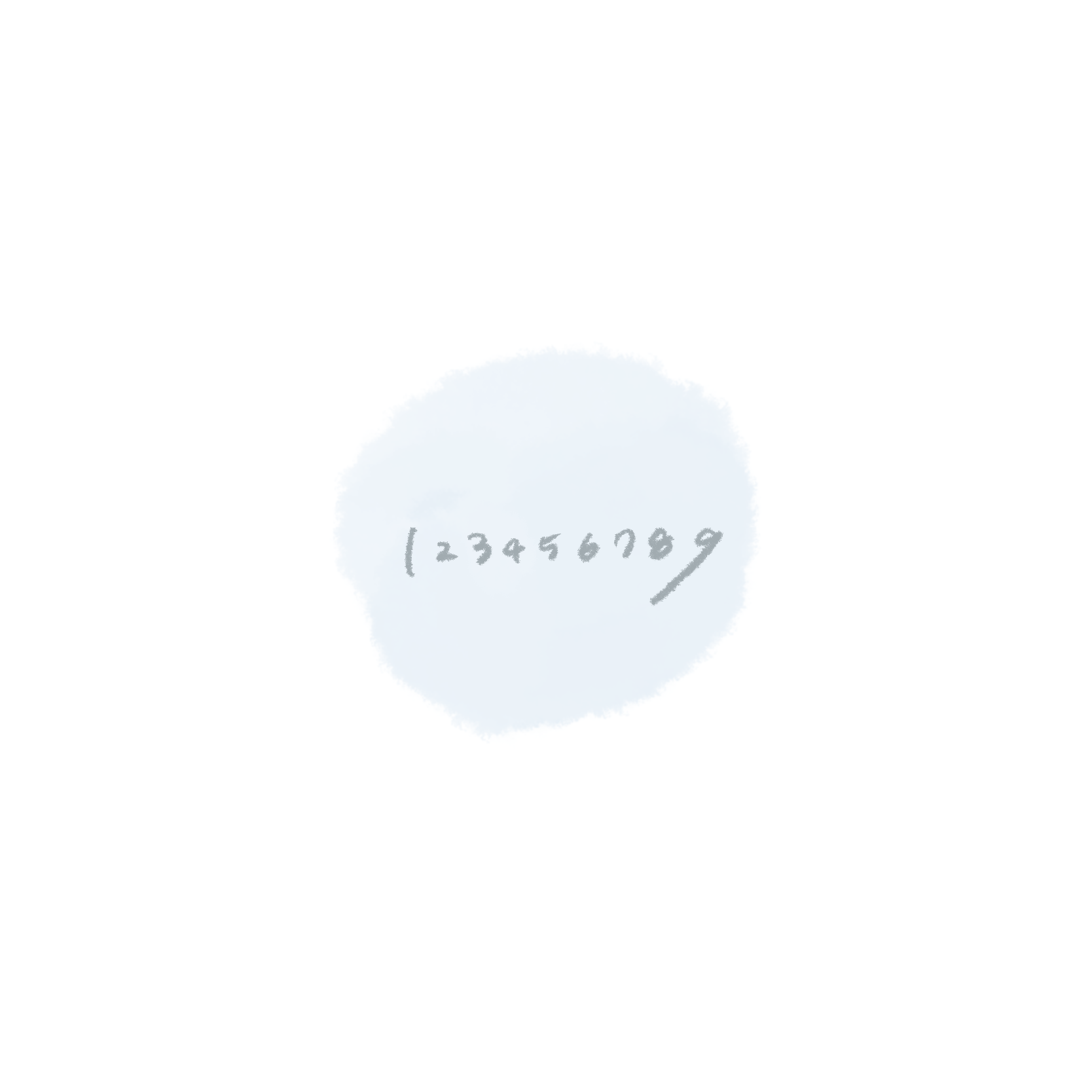 【丸アイコン】123456789【水色/黄色/ピンク色】 - ゆるいせかい
